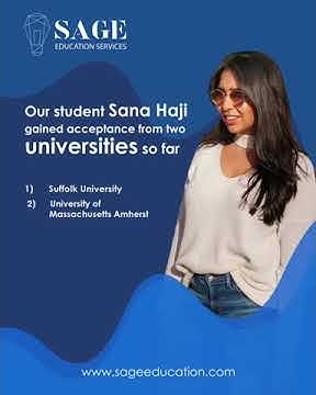 Our student Sana Haji gained acceptance from two Universities So far - YouTube