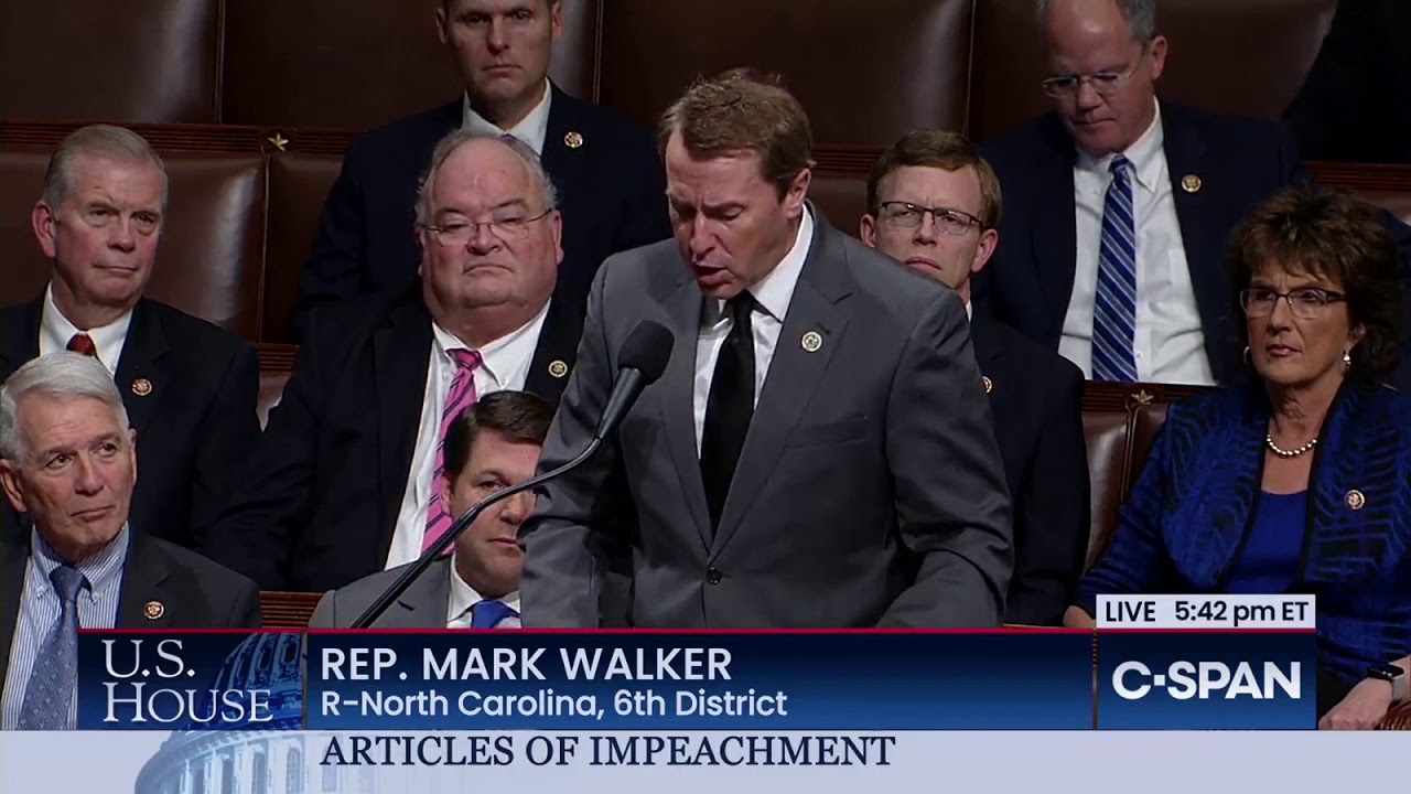 Rep. Mark Walker Gives Floor Speech Ahead of Sham Impeachment Vote ...