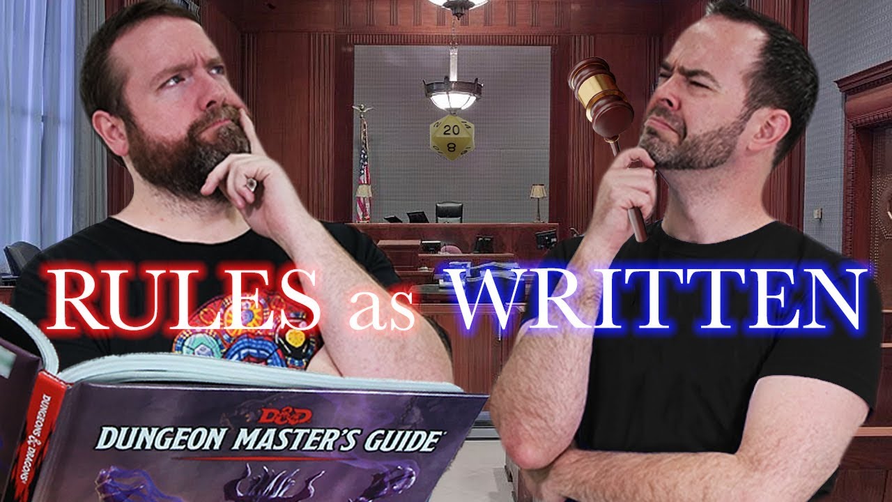 Rules as Written? | 5e Dungeons & Dragons | TTRPG | Web DM - YouTube