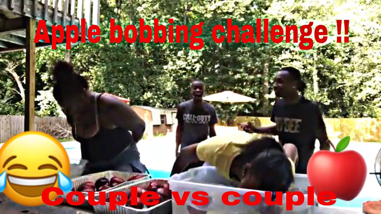 APPLE BOBBING CHALLENGE !!! (COUPLE vs COUPLE ) - YouTube