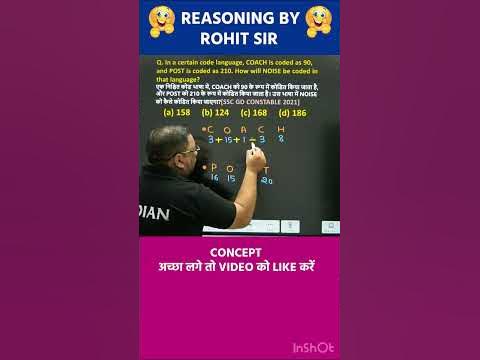 🔥CODING DECODING | REASONING BY ROHIT SIR | #shorts #ssc #reasoning #exam #education # ...