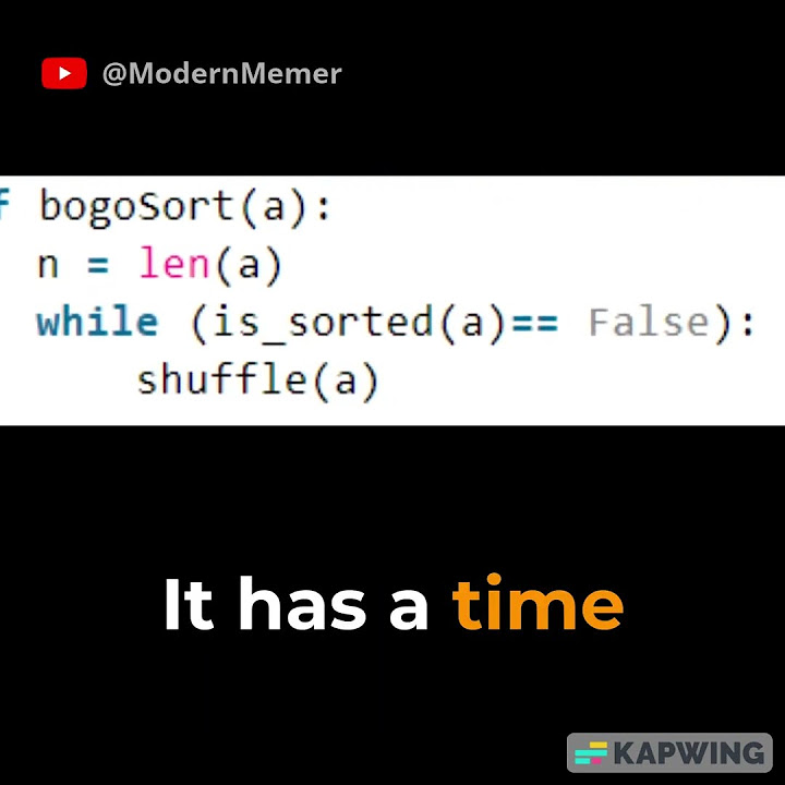 JP on the Bogo Sorting Algorithm - YouTube