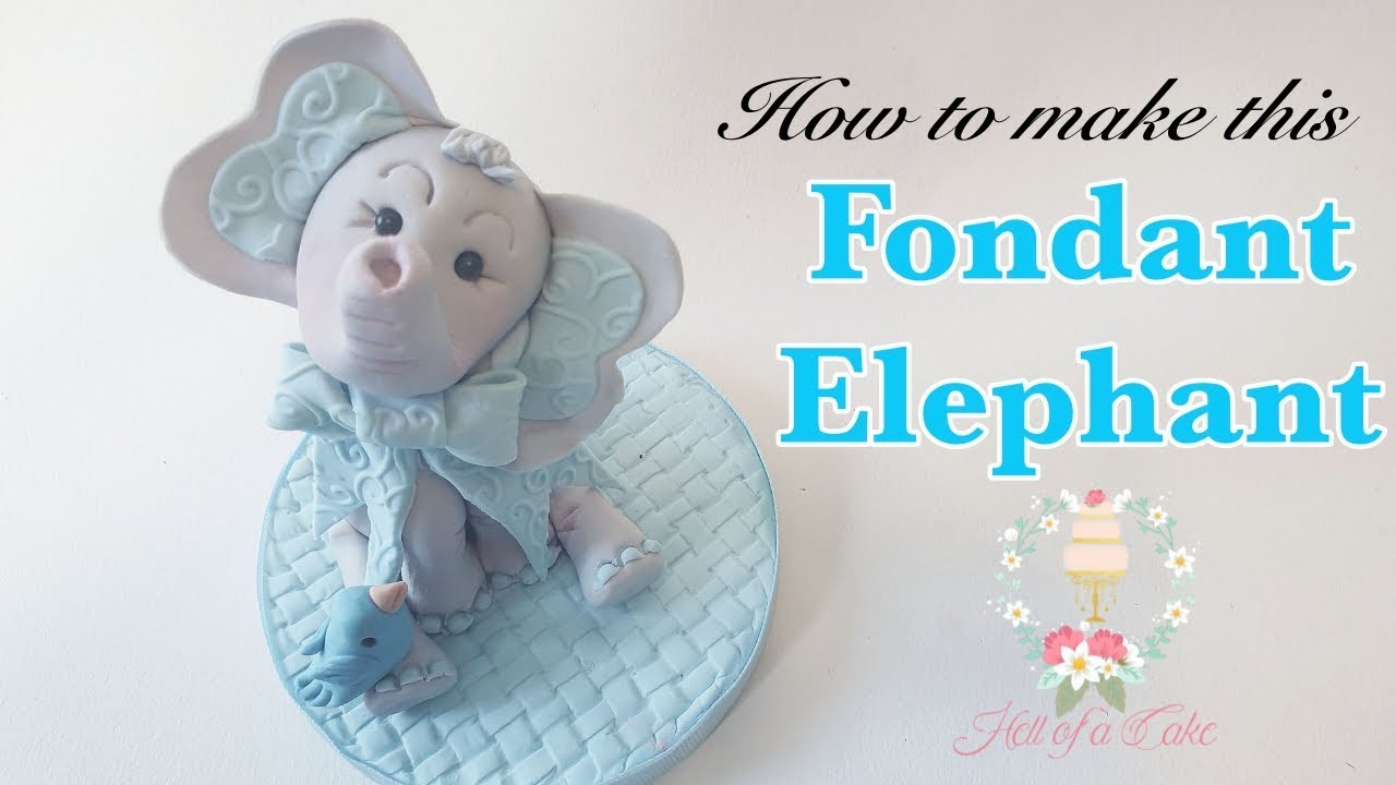 How To Make A Easy Fondant Elephant Tutorial - YouTube