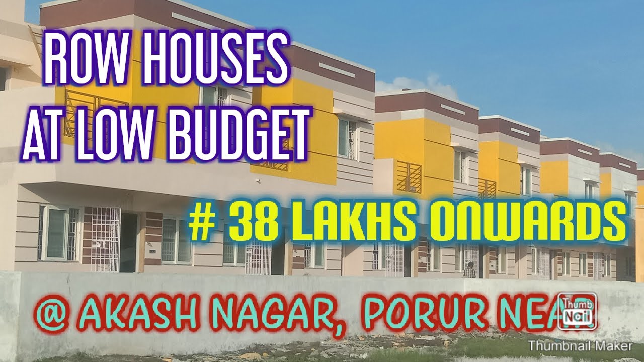 ROW HOUSES AT LOW BUDGET @ AKASH NAGAR, PORUR NEAR. - YouTube