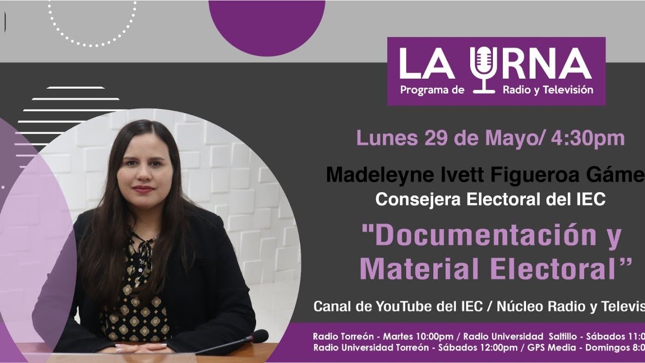 La Urna, programa de Radio y Televisión del IEC. Mayo 29 de 2023 - YouTube