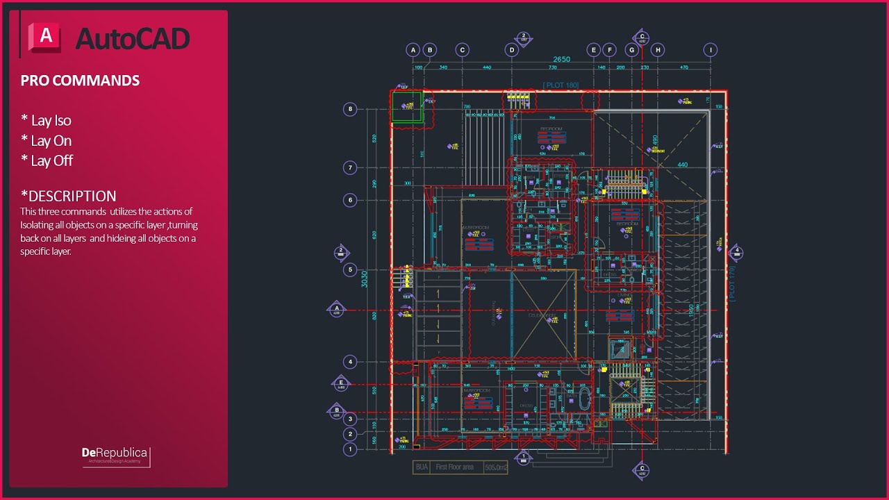 AutoCAD - (Lay Iso - Lay On -Lay Off) Work smarter with Layers - YouTube