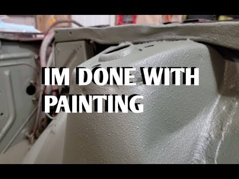 280z engine bay repair/paint - YouTube