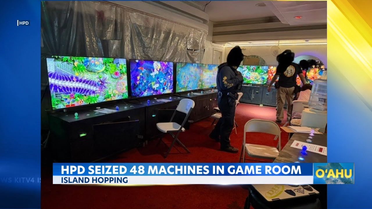 Police shut down illegal game rooms in Waialua and Pearl City - YouTube