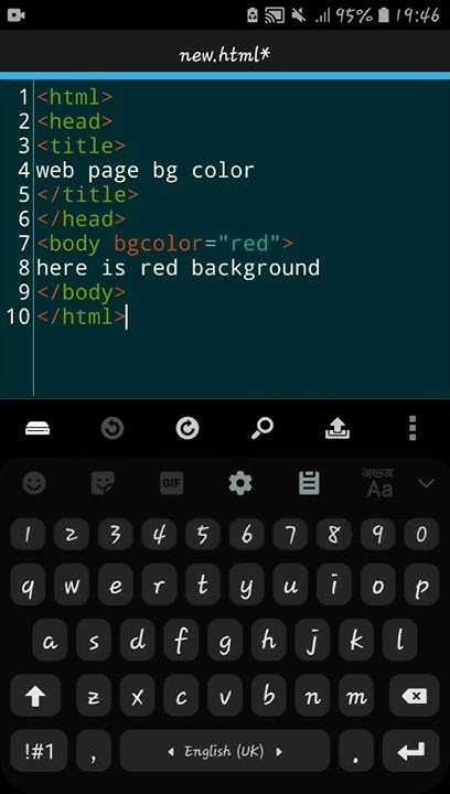 adding background colour to webpage/website using html. #shorts #coding #html #webpagedesign ...