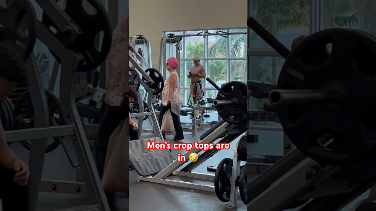 Gym humor to the next level with crop tops 💪🏼 #gymhumor #funny #humor # ...