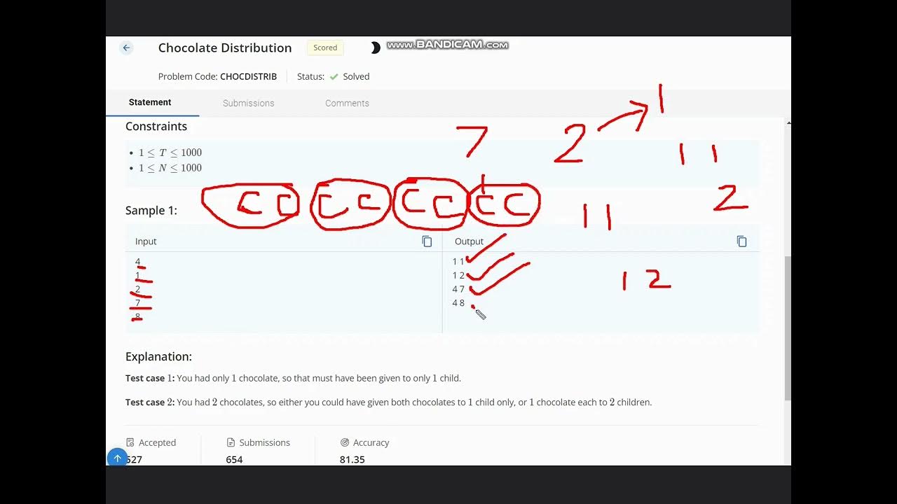 Chocolate Distribution | CHOCDISTRIB | Codechef STARTERS 115 | Full ...
