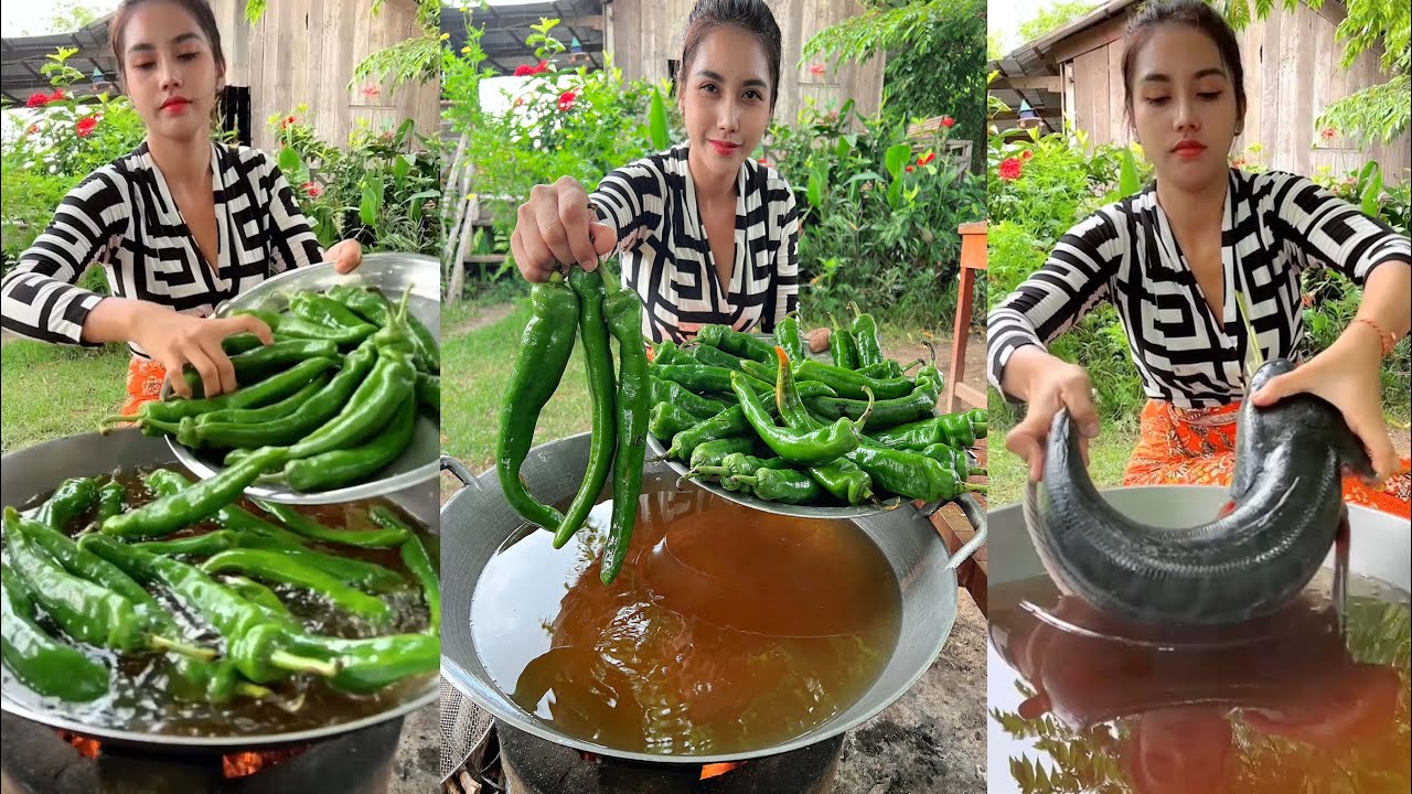 Green chili crispy with fish cook recipe and eat - YouTube