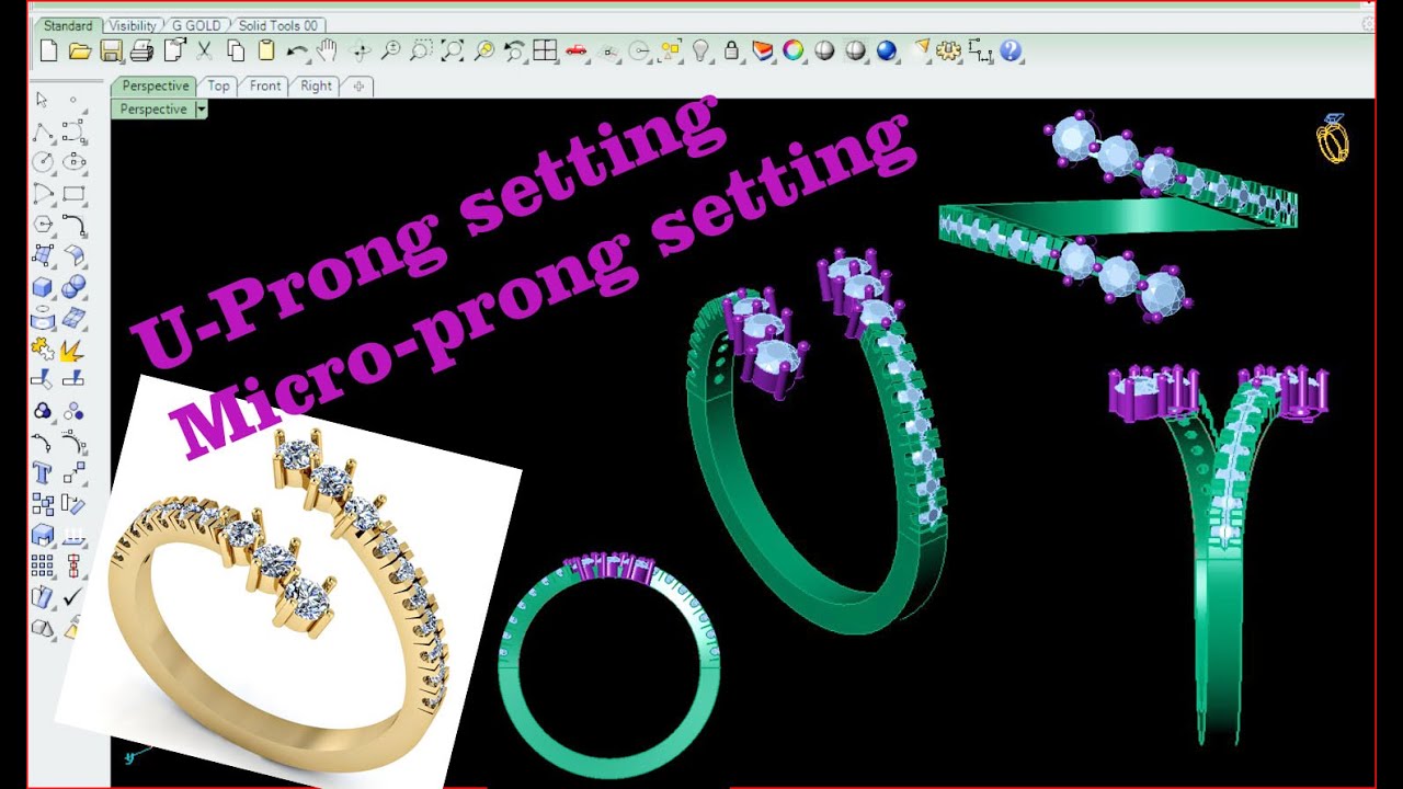 #U_prong_setting #micro_prong_setting #ladiesring #matrix9 #rhinoceros ...