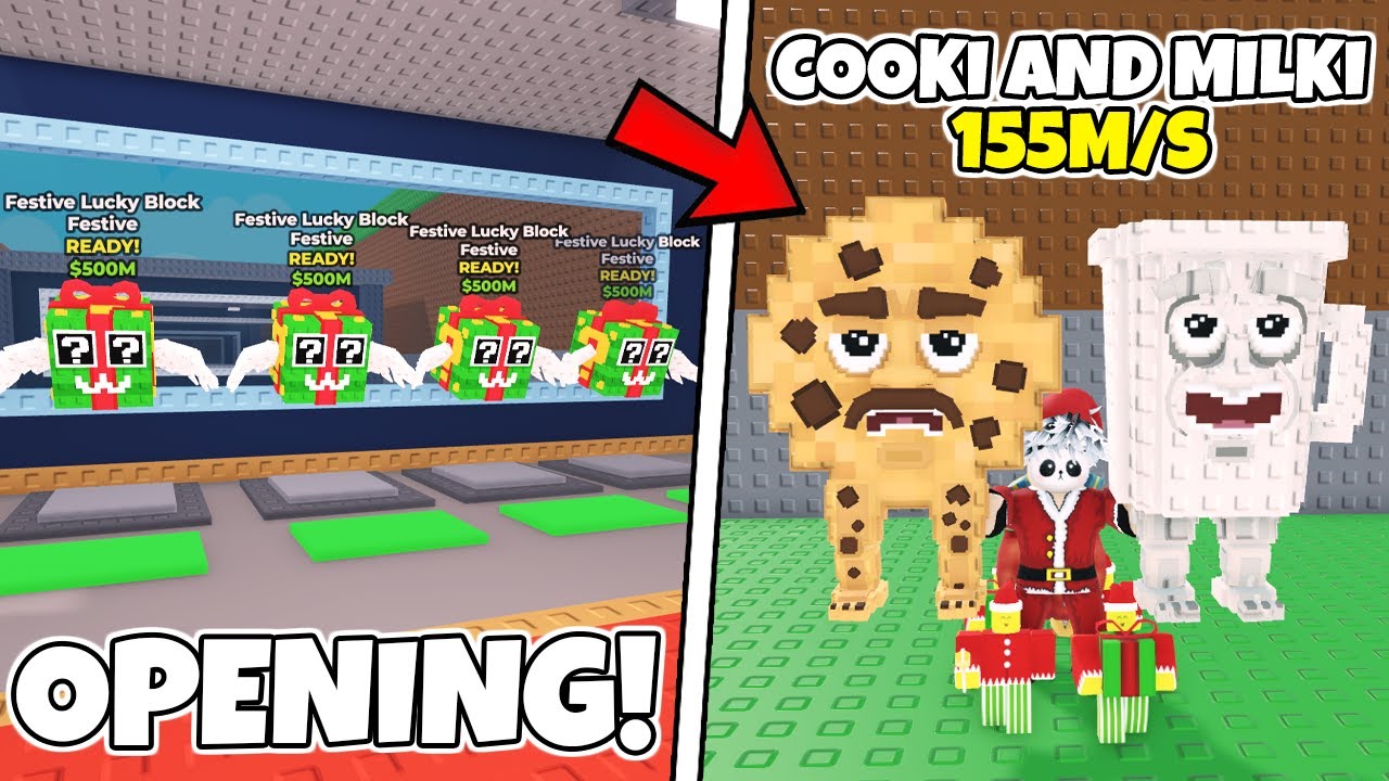 OTWORZYŁEM NOWE FESTIVE LUCKY BLOCK W STEAL A BRAINROT! Roblox - YouTube
