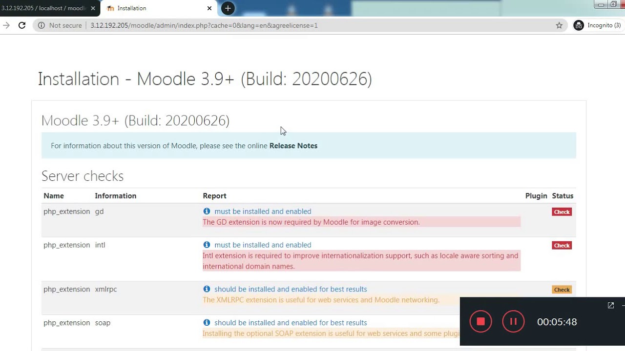 Moodle Installation - YouTube