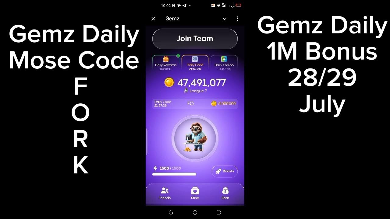 Gemz Today Code | Gemz Daily Code 28/29 July | Gemz Today Combo - YouTube