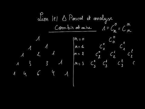 Lien entre triangle de pascal et combinaisons simples - YouTube