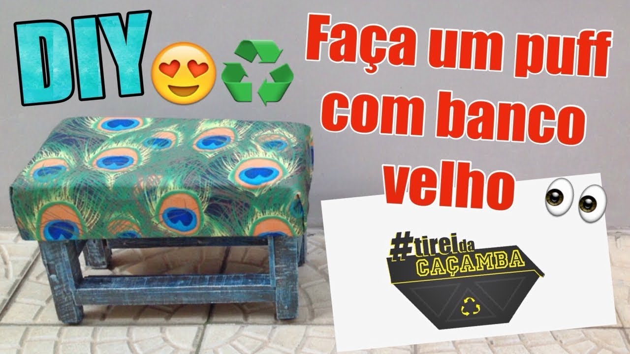 DIY | Aprenda a fazer um puff original! | #TireidaCaçamba - YouTube