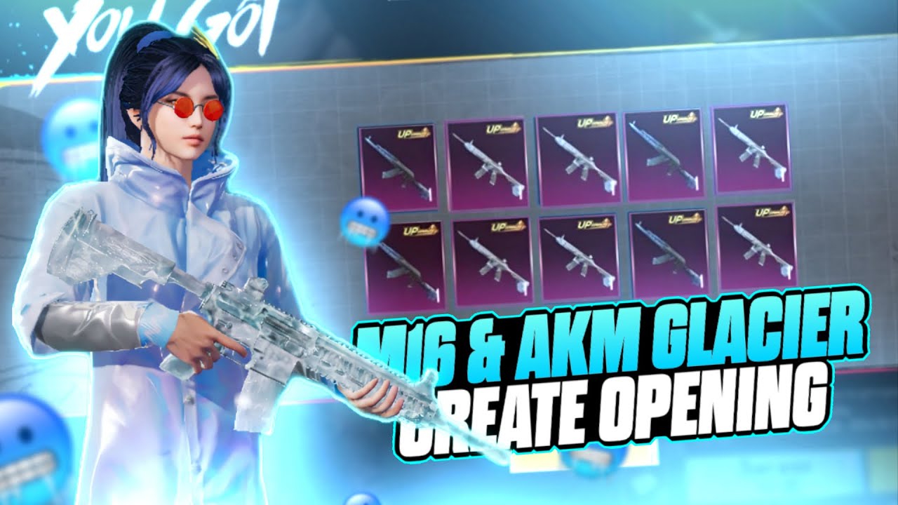 M16 & AKM 😮 GLACIER CREATE OPENING | PUBG Mobile - YouTube