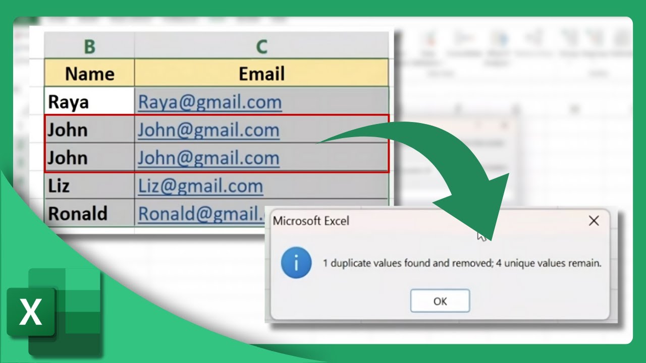 How To Find And Remove Duplicate Values In Excel Microsoft Excel 7068