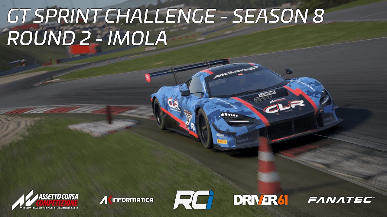 RCI TV | GT Sprint Challenge - Season 8 - Round 2 - Imola | PRO | Live ...