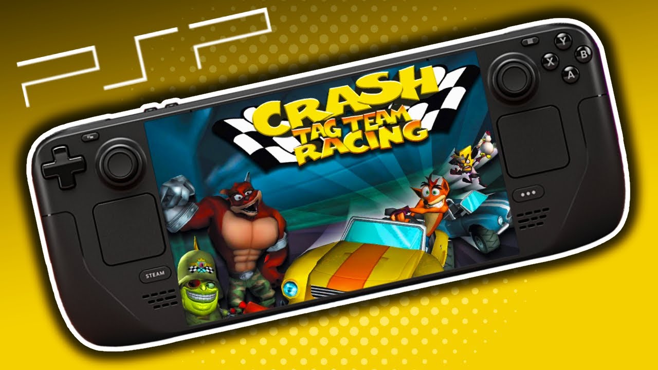 Crash Tag Team Racing - Steam Deck OLED Playstation Portable Emulation ...