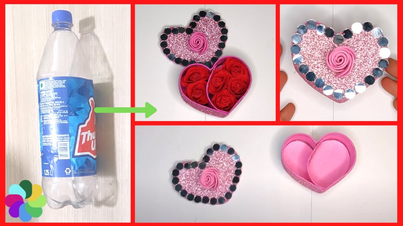 Amazing Trick for Plastic Bottle Craft Ideas - Heart Shaped Box | Easy ...