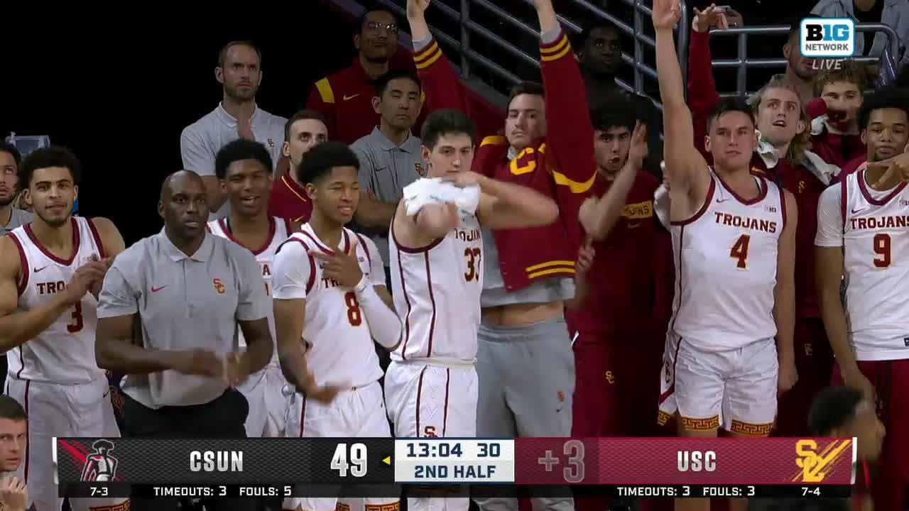 Saint Thomas Goes BACK-TO-BACK Triples vs CSUN | USC Basketball - YouTube