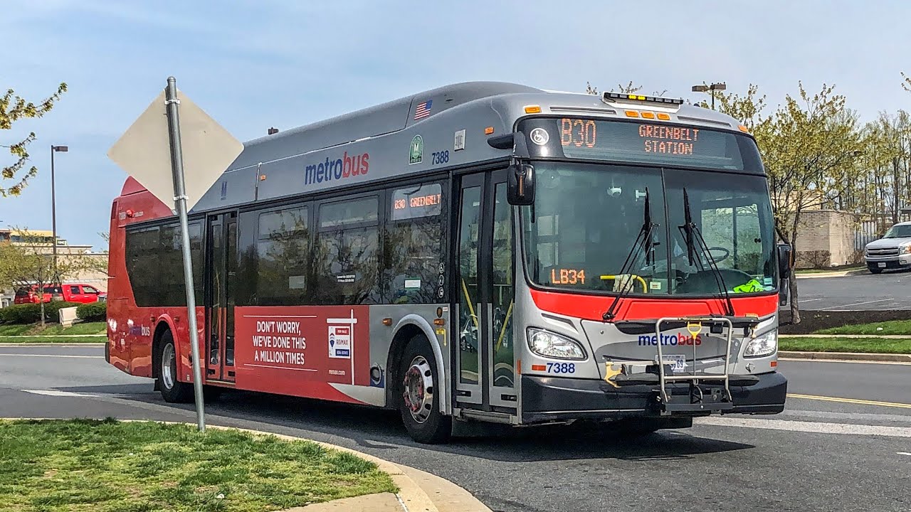 WMATA New Flyer XDE40 7388 on Route B30 - YouTube