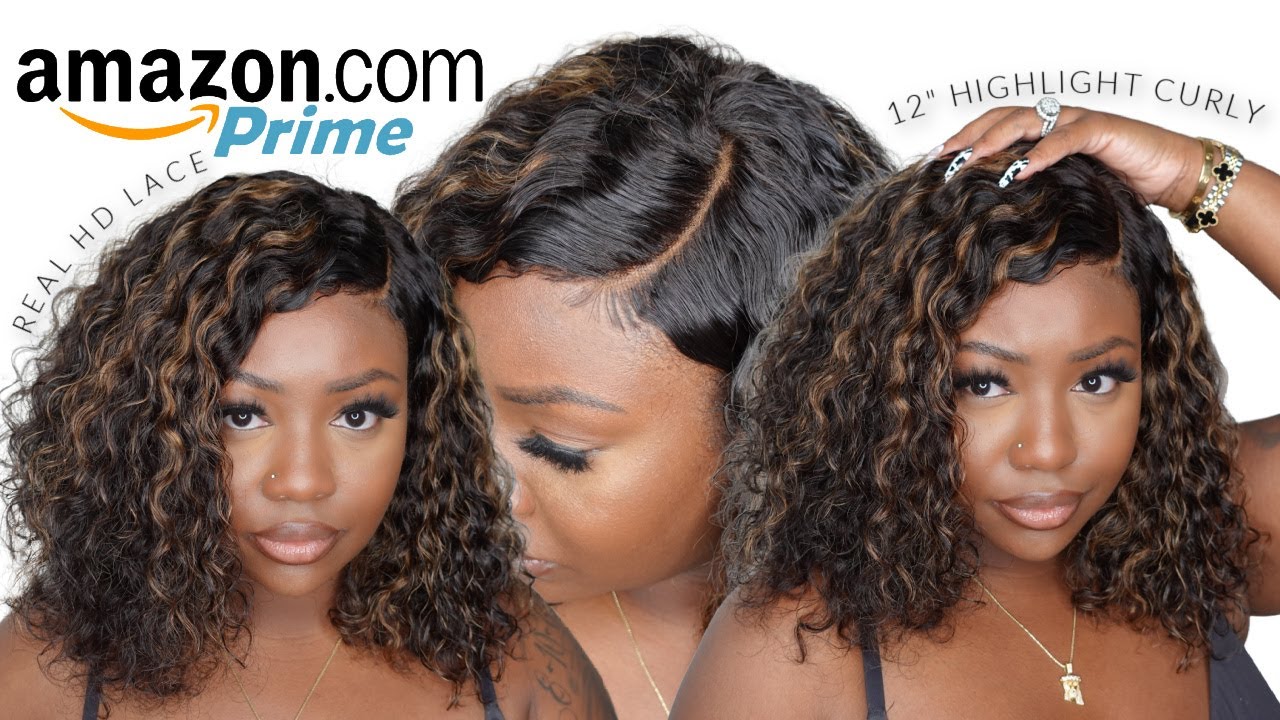Amazon Prime Wig | Highlight Curly Bob Wig Install | ft YASGRL - YouTube