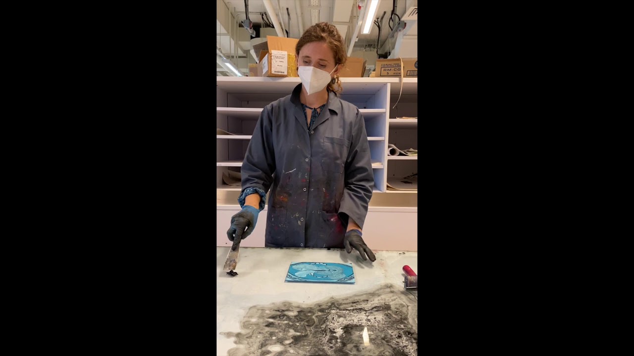 How to set up registration jig and print Linocut - YouTube