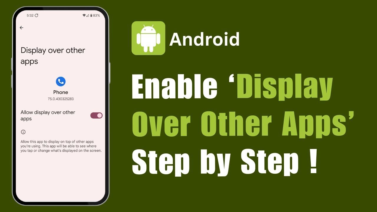 How To Enable Display Over Other Apps Android ! (EASY 2025) - YouTube