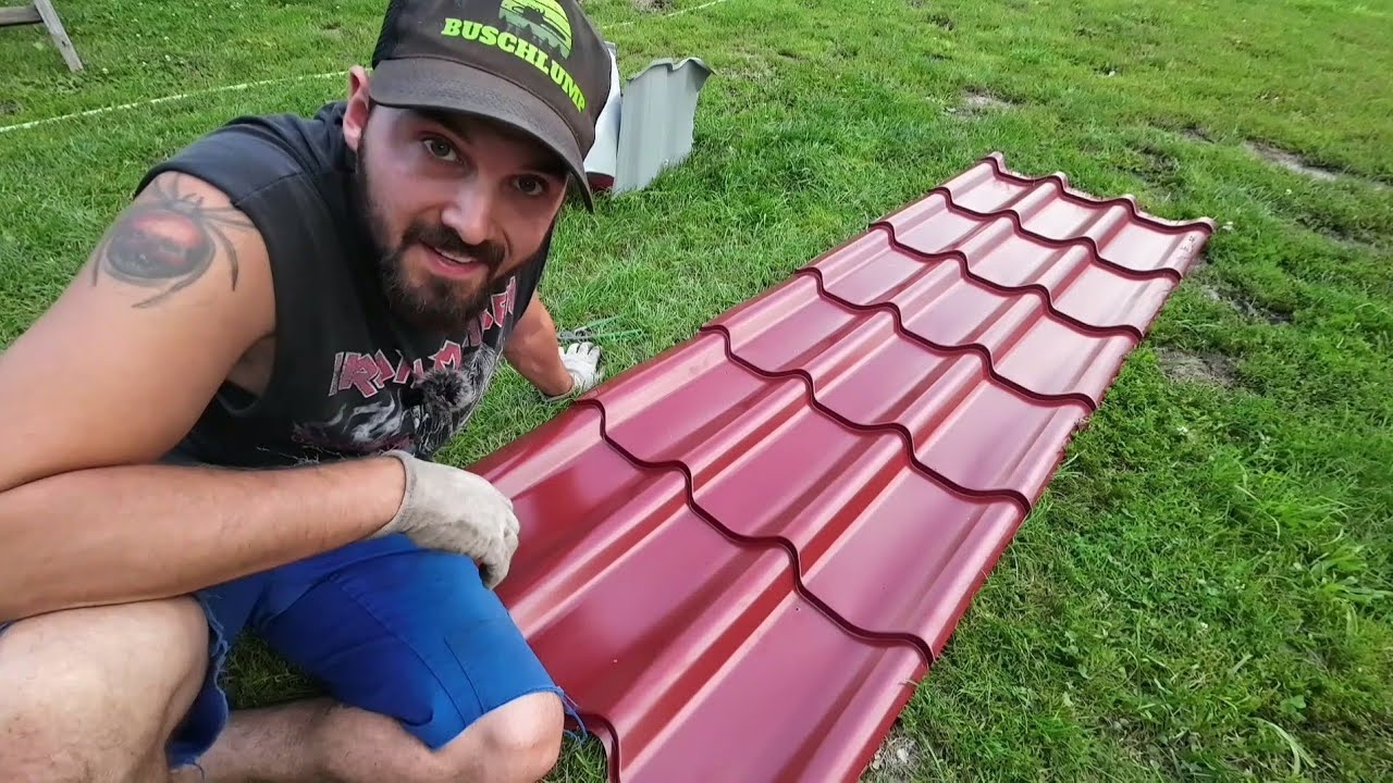 Gartenhaus 15 - Dach mit Blech decken / Metallziegel - YouTube