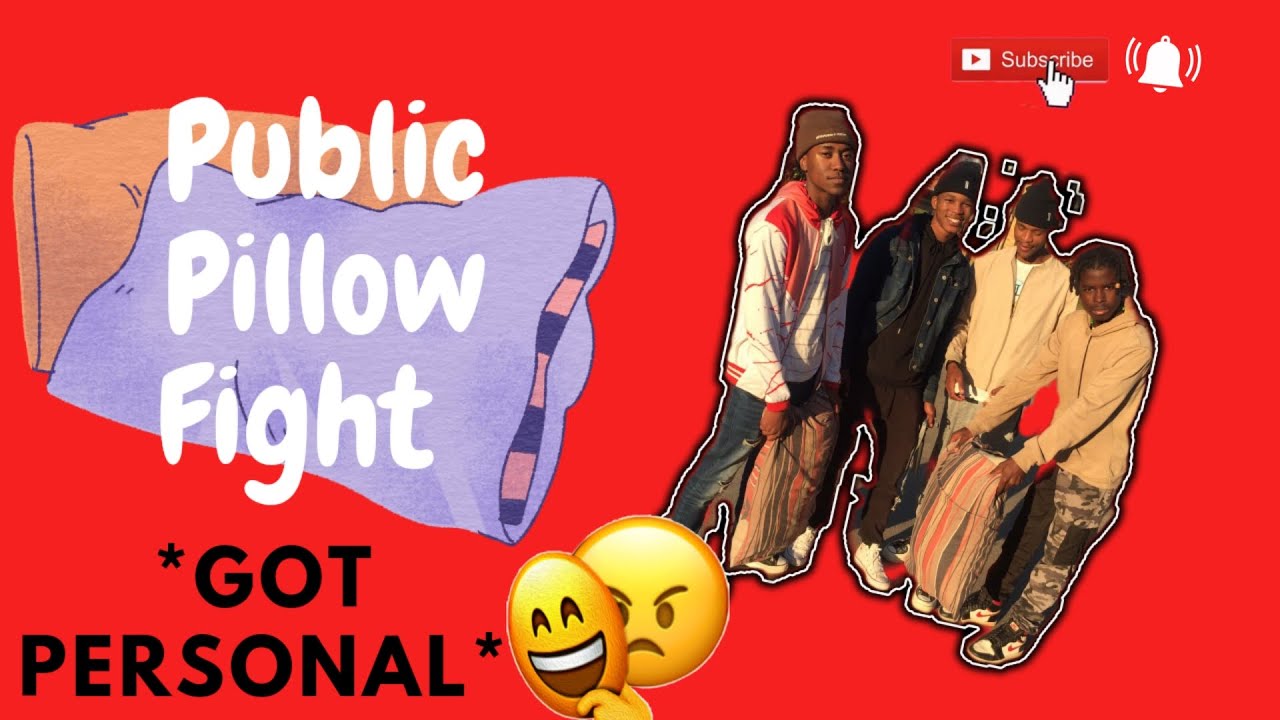 Pillow Fight In Public *got intense*😂🔥 - YouTube