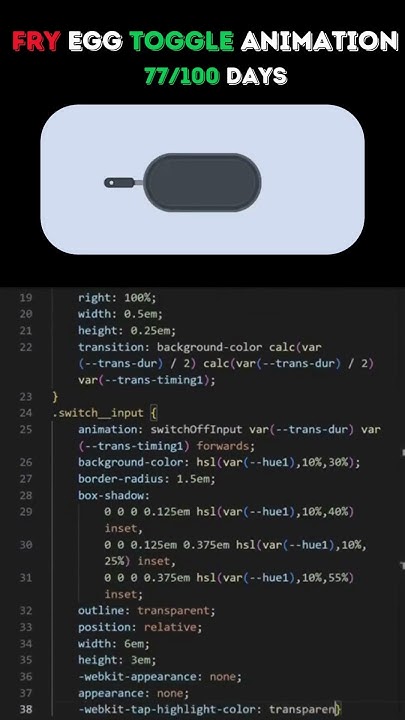 Day 077 - Toogle button Animation #codingisfun #html #shorts - YouTube