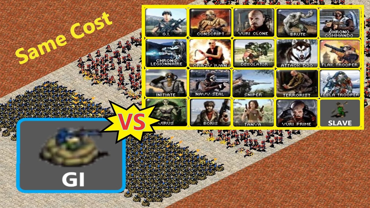 Gi's vs All Game Infantry - Red Alert 2 - YouTube