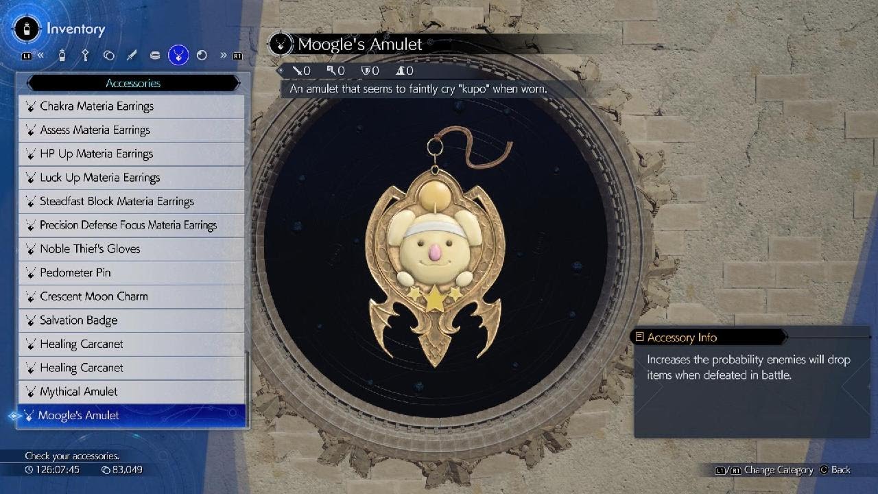 FINAL FANTASY VII REBIRTH moogles amulet location - YouTube