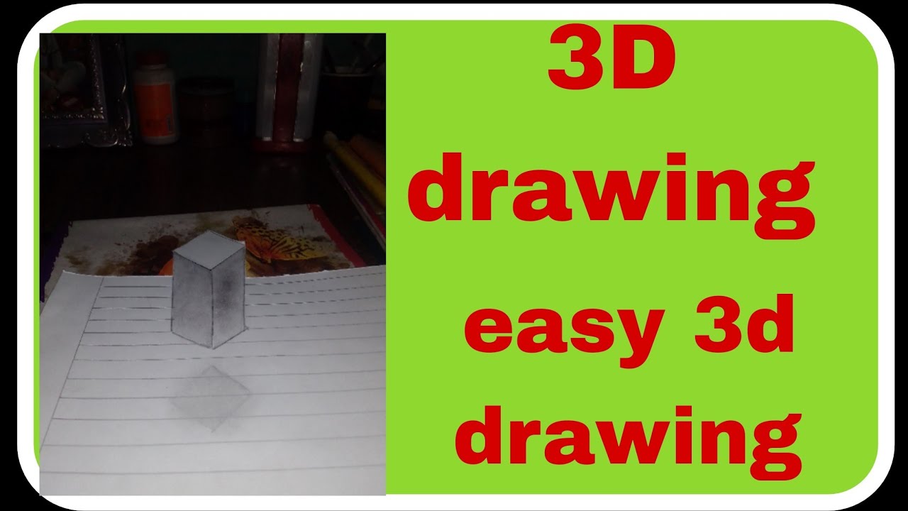 #how to draw 3D floating cube#3D drwing tutorial#assam #3dprinting ...