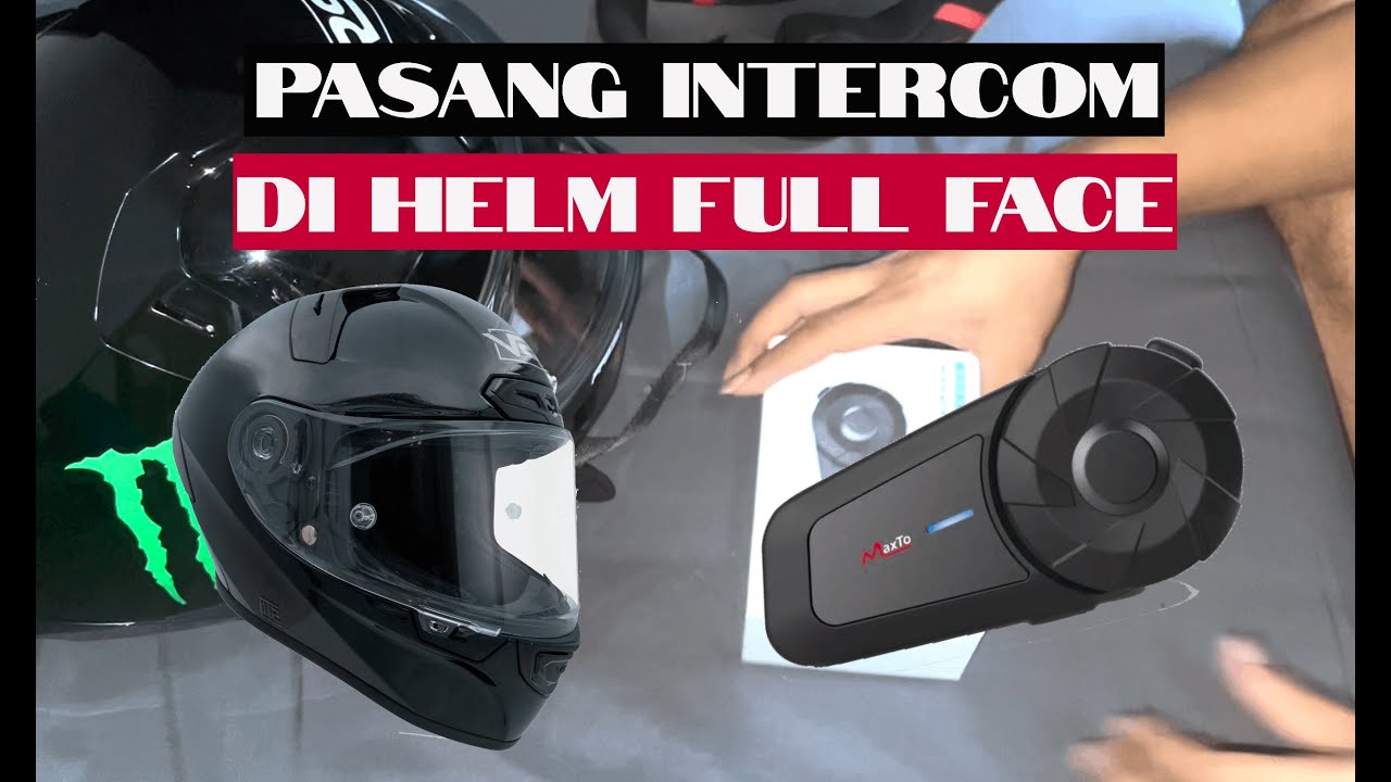 Cara pasang intercom di helm full face #intercom #maxto #mx1 #rsv # ...