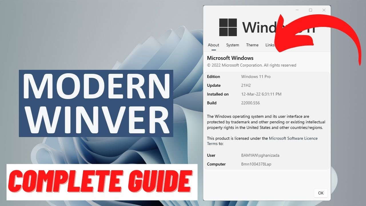 How to Install Modern Winver in Windows 11 - YouTube