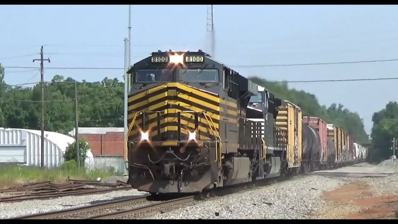 NS 8100 Nickel Plate w/ P5 Horn Leading NS 191 on NS Augusta District 6/7/23 - YouTube