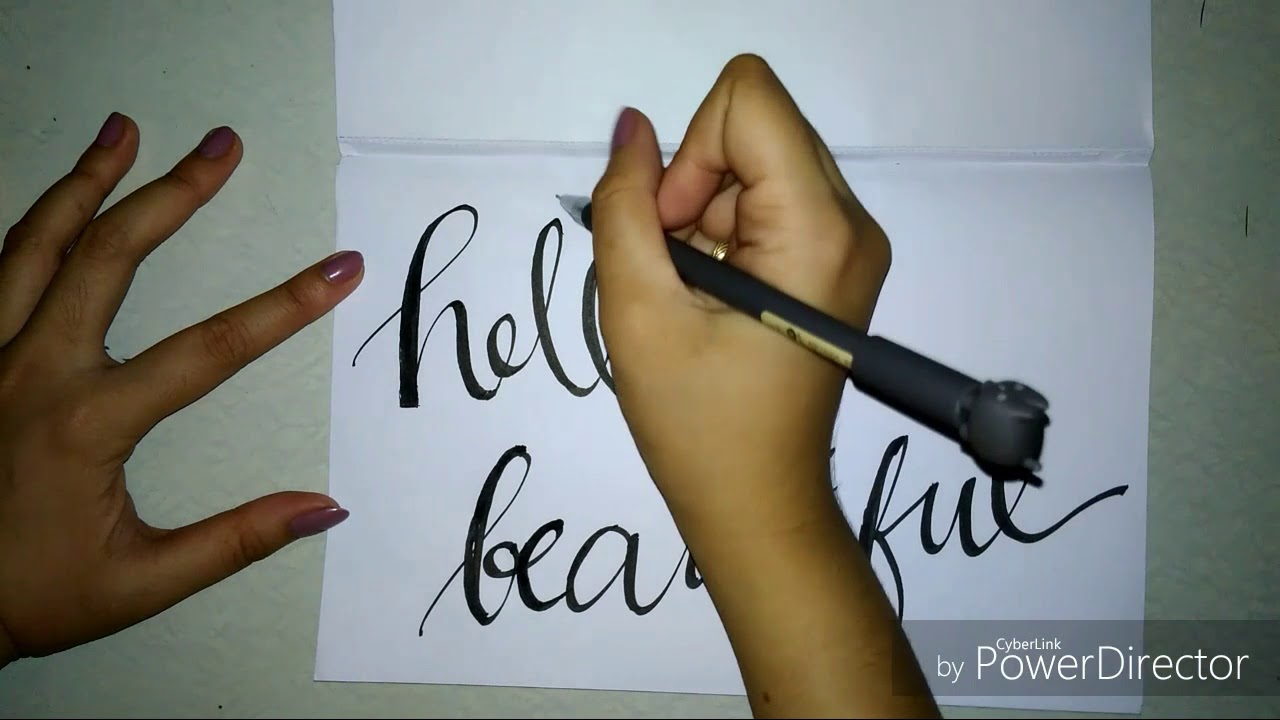 Beginner's Calligraphy: Using Artline Calligraphy Pen - YouTube