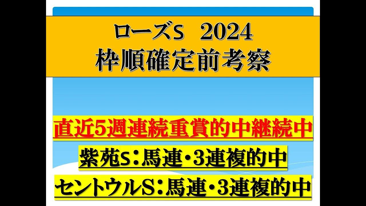 ローズs2024 - YouTube