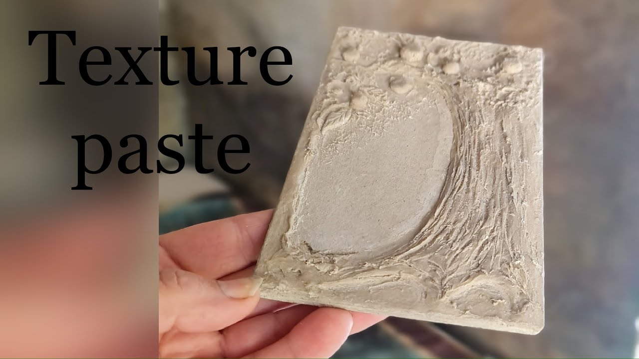 Homemade texture paste for book cover decoration. How to make and use ...
