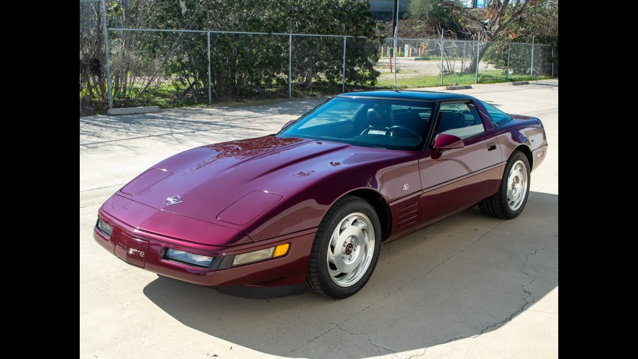 SOLD 1993 Ruby Red 40th Anniversary Corvette Coupe - YouTube