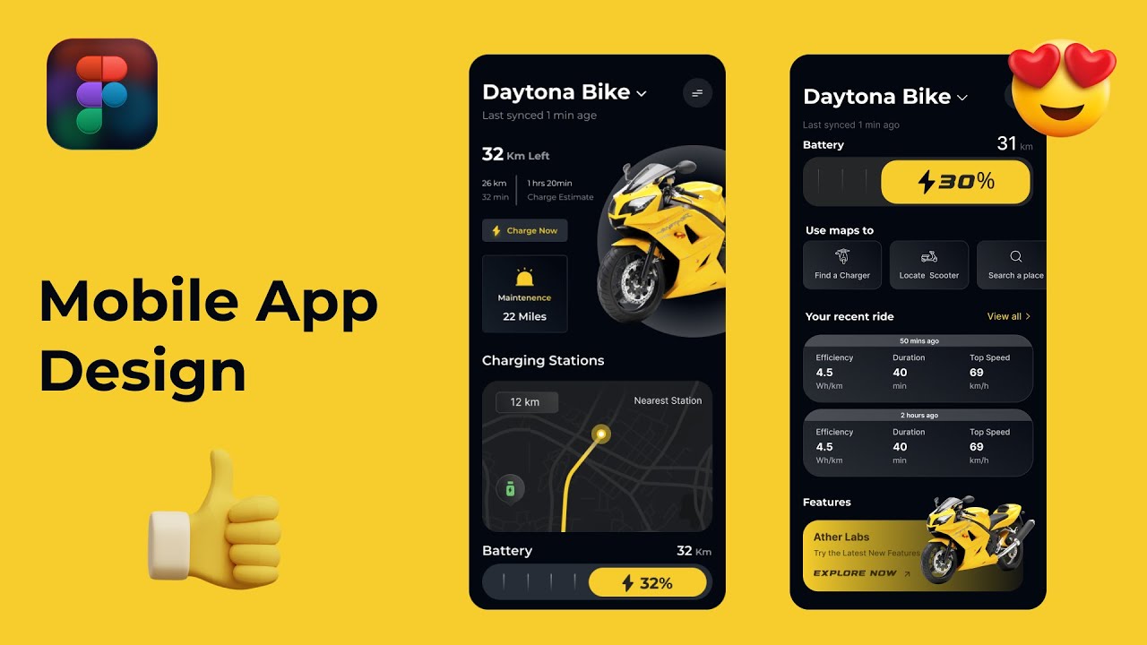 Figma Bike Mobile App UI Design Tutorial - YouTube