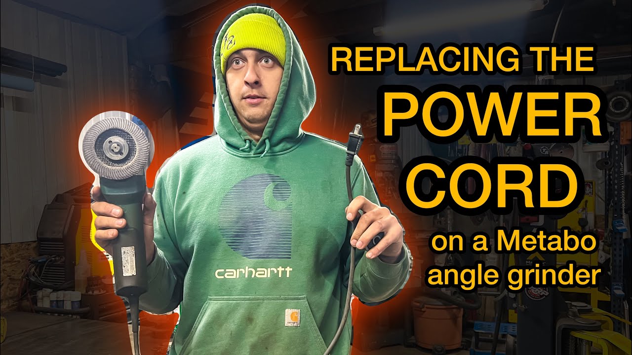 DIY Power Cord Replacement on a Metabo Angle Grinder | Yeller Fab - YouTube