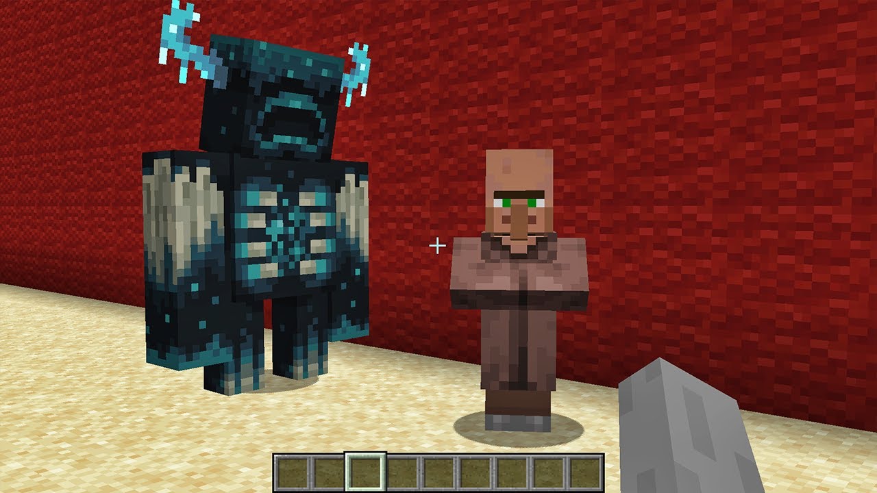 will the warden hit villagers? - YouTube