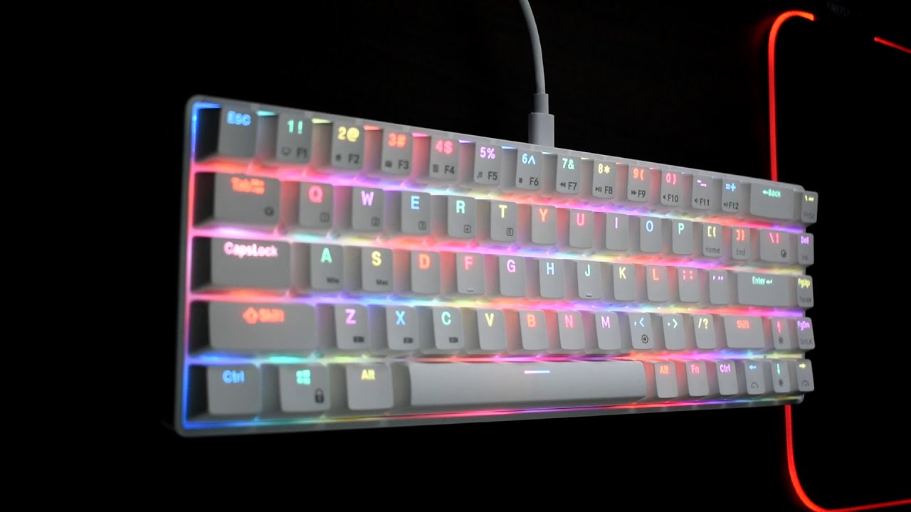 Royal Kludge RK68 (RK855) Red Switch | Unboxing & Review (CC) - YouTube