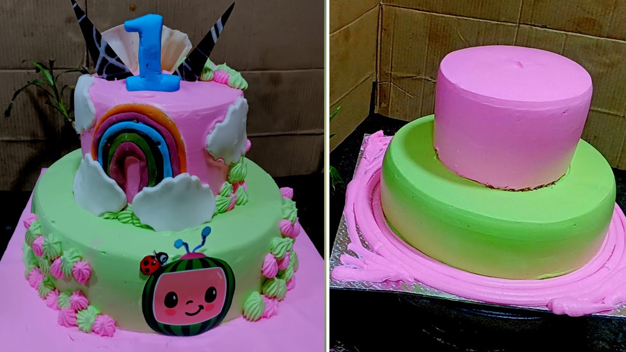 2 stap beautiful cake design// - YouTube